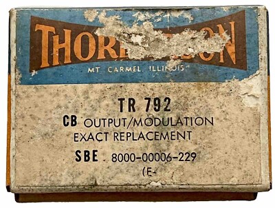 THORDARSON TR792 CB OUTPUT MODULATION SBE 8000-00006-229 RADIO PART ...