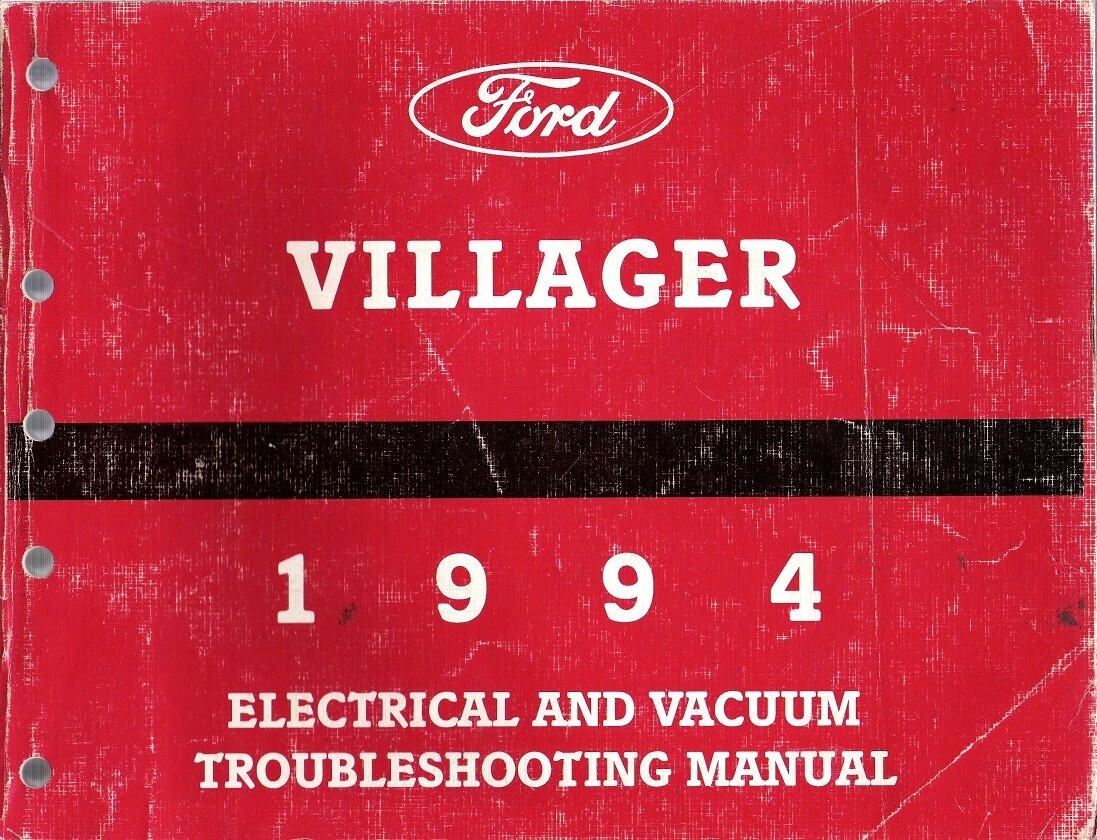 1994 Mercury Villager OEM Electrical & Vacuum Troubleshooting Manual ...