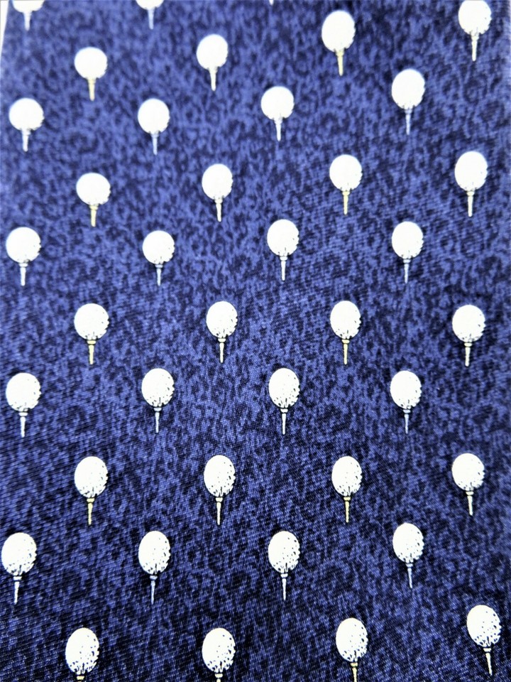 Frangi Italian Made Necktie Golf Balls On Tees 100% Silk Gray-Blue 59L ...