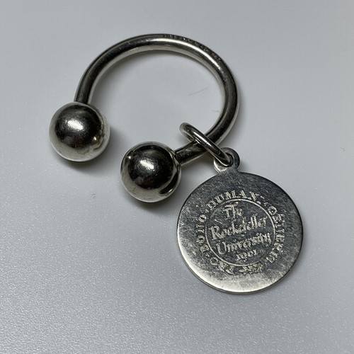 Vintage Tiffany & Co Sterling Silver Horseshoe Key Chain Key Ring Round ...