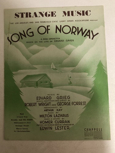 Strange Music Song Of Norway Sheet Music Edvard Grieg | eBay