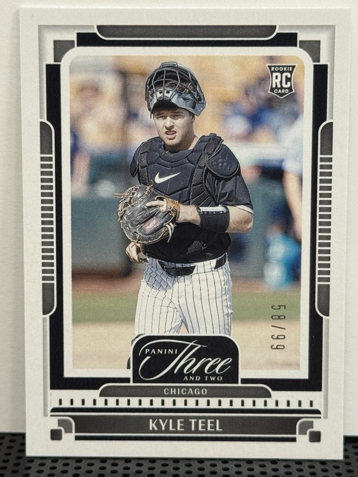 2025 Panini Three and Two #102 Kyle Teel 58 & 76 /99 2 Card Lot White ...