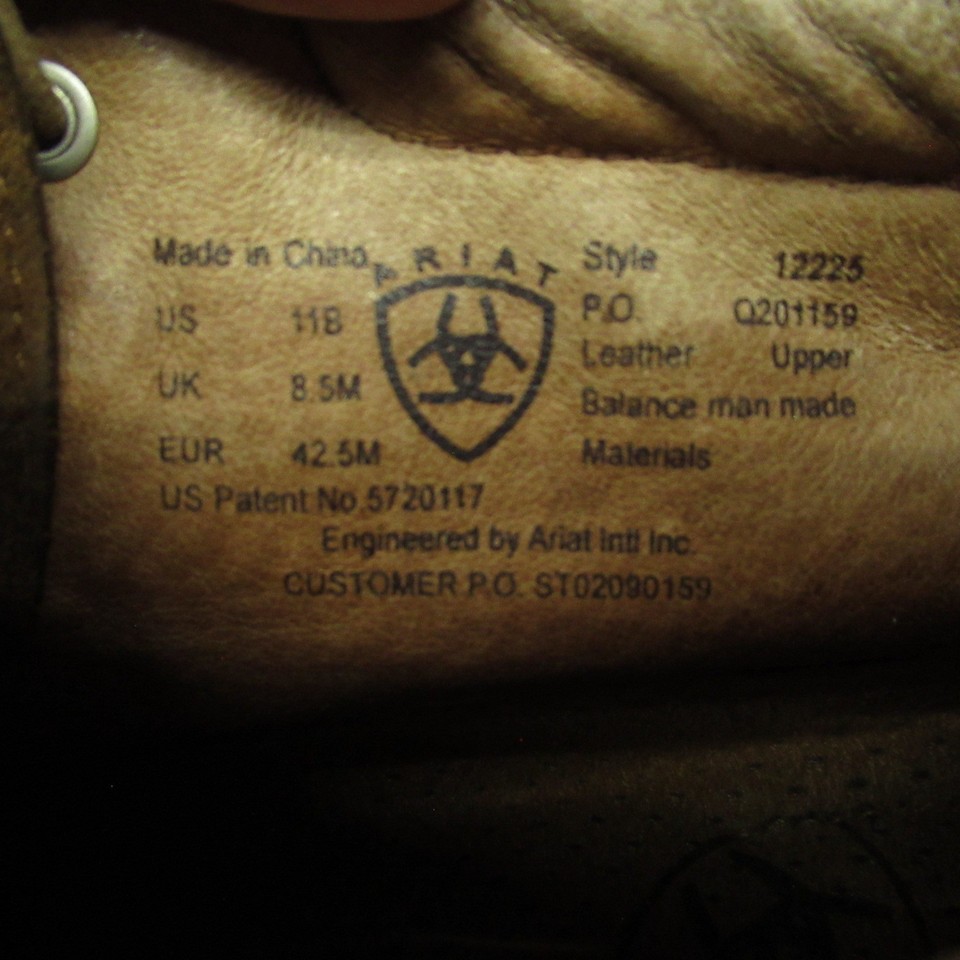 Ariat Womens 11B Lacer Boots Brown Leather Heritage Lace Up Ankle ...