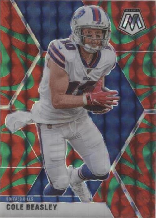 2020 Panini Mosaic - Cole Beasley #29 Mosaic Reactive Green Prizm for ...