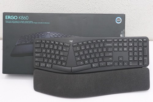 LOGITECH ERGO K860 Wireless Bluetooth Keyboard w/ Unifying Dongle | eBay