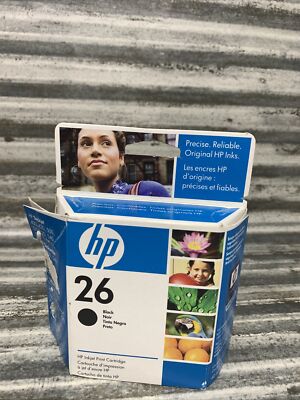 Original HP 26 BLACK 51626A Inkjet Cartridge past date | eBay