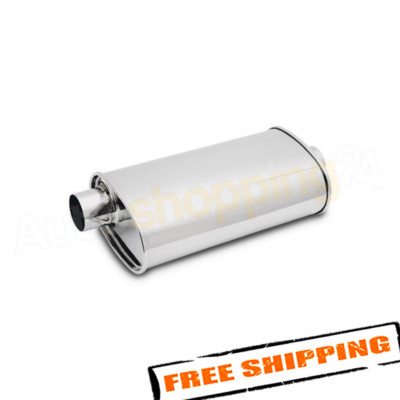 Vibrant Performance 1133 Streetpower 304 SS Oval Silver Exhaust Muffler ...