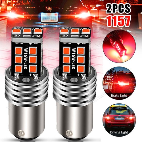 2x Red Led 1157 BAY15d Turn Signal Lights Bulb 800LM - 15 Smd 2835 Leds ...