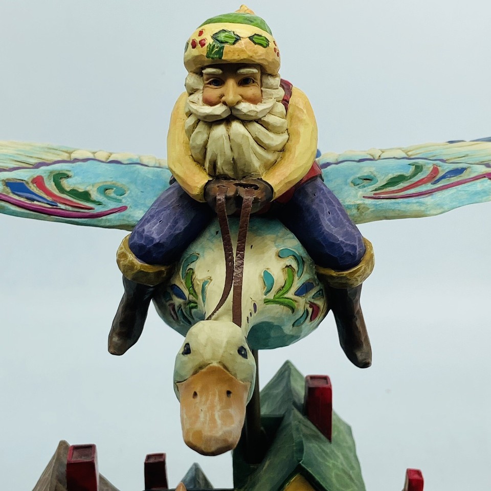 Jim Shore Heartwood Creek 4002289 Christmas Santa Takes Flight Goose ...
