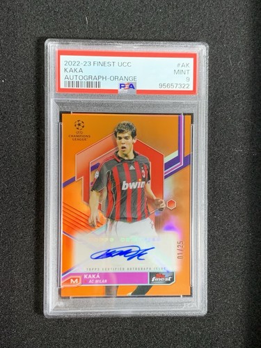 2022-23 Topps Finest UCC Kaka Auto Orange Refractor 1/25 PSA 9 First 1/ ...