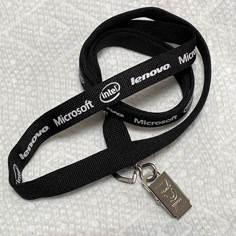 LENOVO MICROSOFT INTEL LANYARD ID BADGE HOLDER /RARE | eBay
