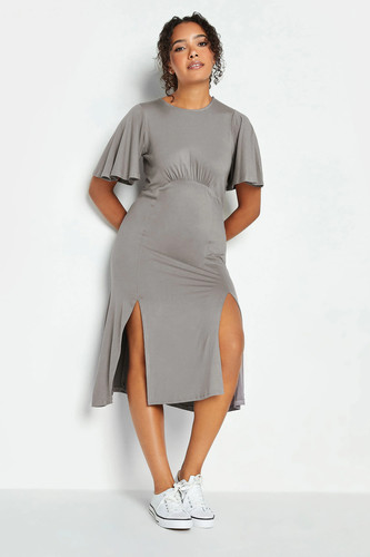 M&Co Women's Angel Sleeve Split Hem Midi Dress | eBay UK