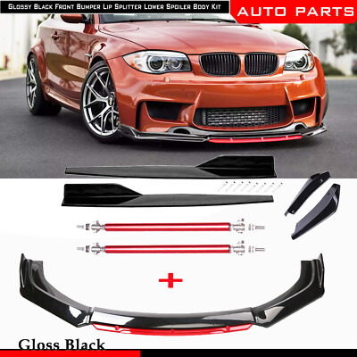 Front Bumper Lip Spoiler Splitter Rear Lip For BMW Universal Bod Kits ...