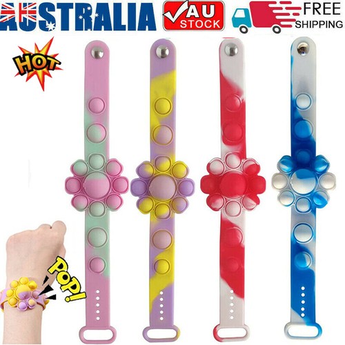 PopIt Bracelet Push Pop Bubble Fidget Toy Stress Relief Silicon ...