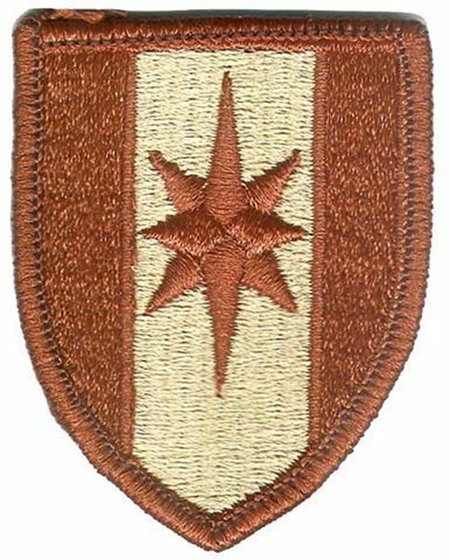 US ARMY 44TH MEDICAL BRIGADE PATCH - OBSOLETE DESERT CAMOUFLAGE UNIFORM ...