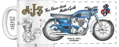 AJS 500cc MODEL 18 STATESMAN OHV MOTORCYCLE "HIGH DETAILED" IMAGE ...