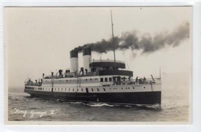 "KING GEORGE V": Clyde Steamer postcard (C31536) | eBay