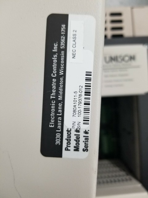 Unison Electronic Theater Control PN 7080a 1011-5 Light Dimming System ...