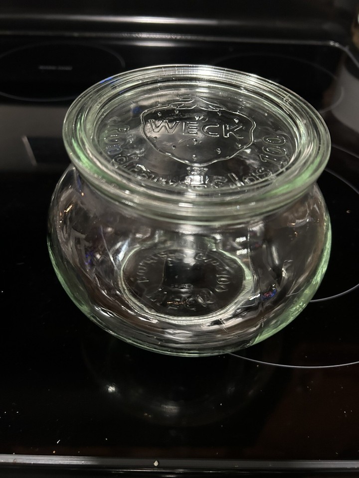 Weck Rundrand Glas 100 Round Glass Canning Jar with Lid Strawberry 1062 ...
