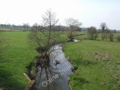 Photo 6x4 River Blithe upstream near Lower Leigh Church Leigh Looking ...