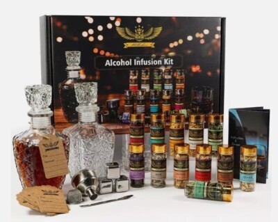Alcohol Infusion Kit for Infusing Whiskey, Gin, Vodka, Tequila, Rum ...