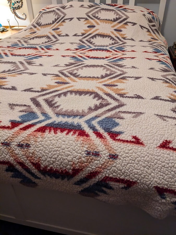 Pendleton Sherpa Throw Blanket Aztec Southwest Multicolor, Picture on ...