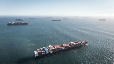 Anime ship los angeles ports cargo container vehicle sky Play Gaming ...