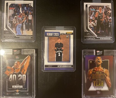Victor Wembanyama 5 Card Lot - Rookie Card Lot - Wemby! Rookie Of The ...