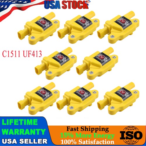 8X UF413 Ignition Coil Packs For GMC Cadillac Chevy Buick V8 5.3 6.0 6 ...