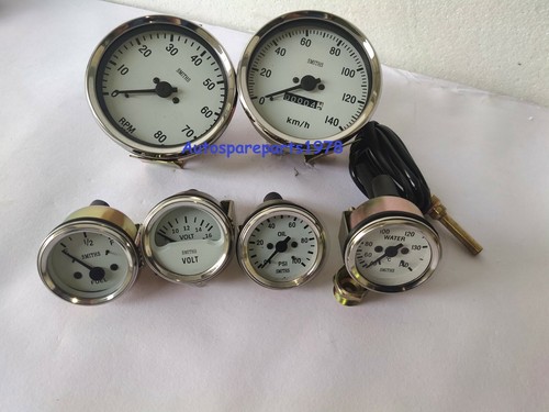 Smiths Kit 100 mm Speedo +Tacho +52mm Temp Oil Pressure Fuel volt Gauge ...