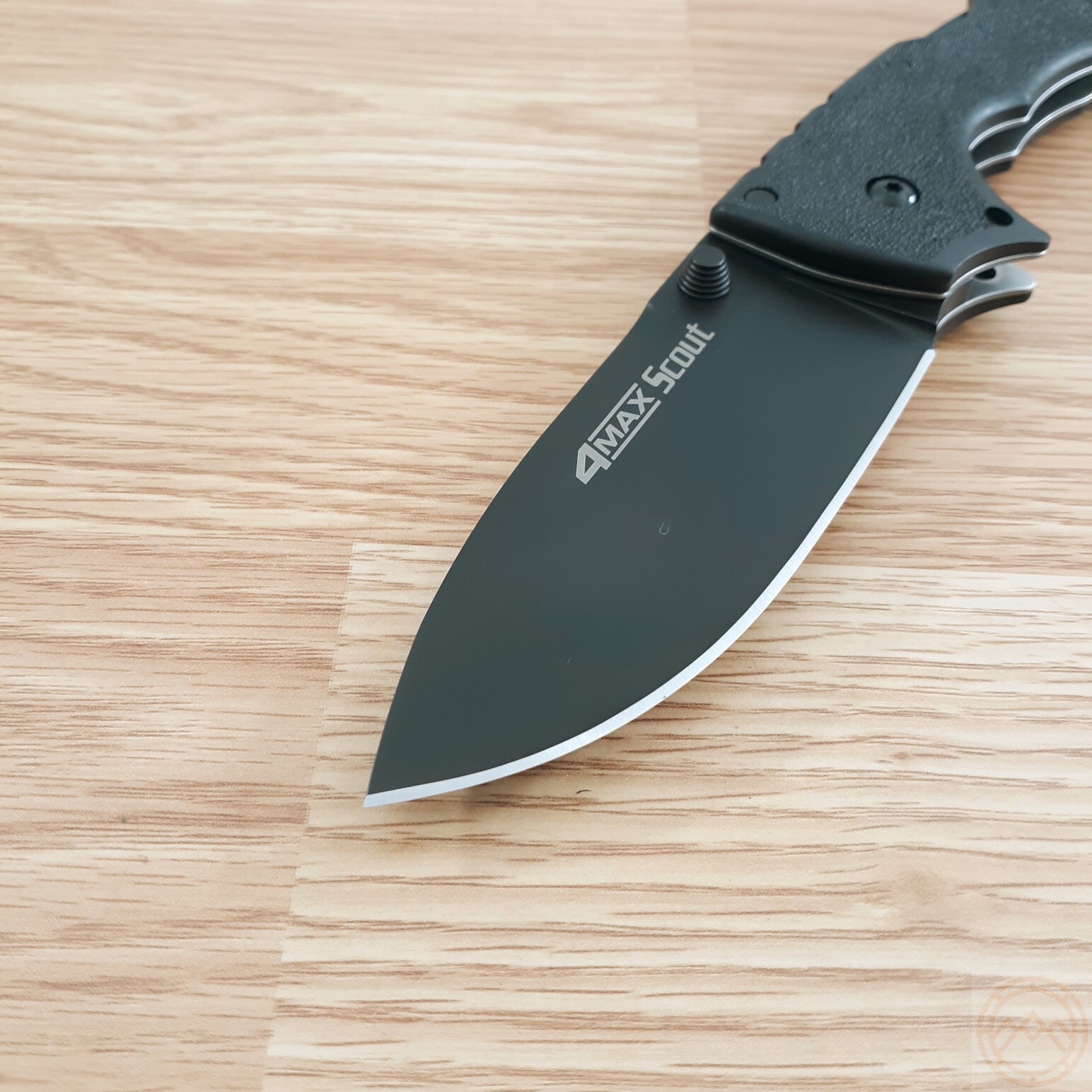 Cold Steel 4-Max Scout Folding Knife 4" AUS-10A Steel Blade Black Griv ...
