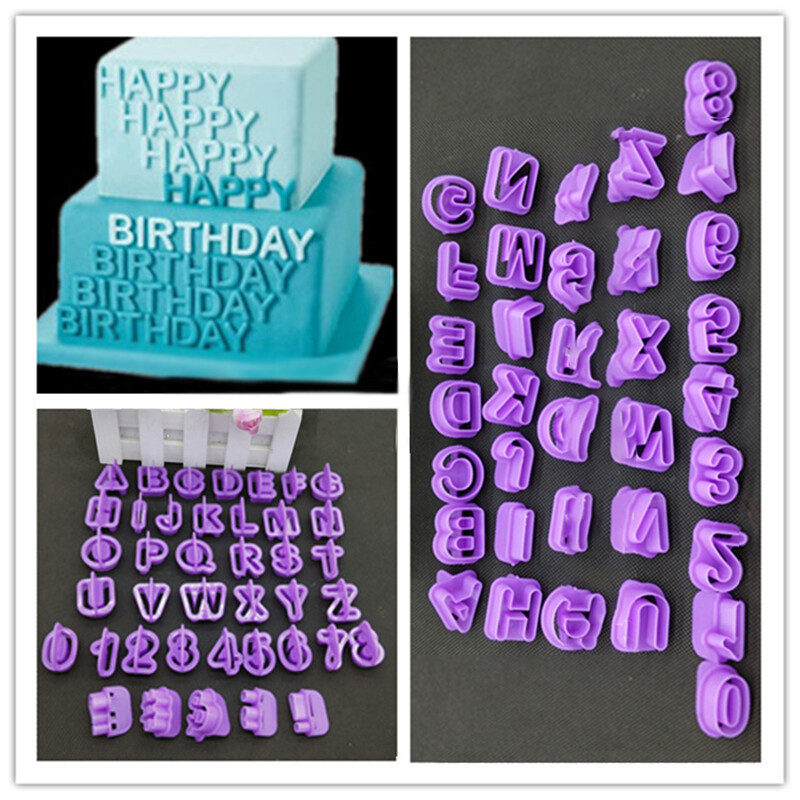 40pc/set English Letter Number Alphabet Cutter Number Cookie Cutter ...