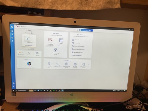 White HP All In One Pc: 24-g099na. Intel Core i3 6100u 2TB Storage 24inch | eBay UK