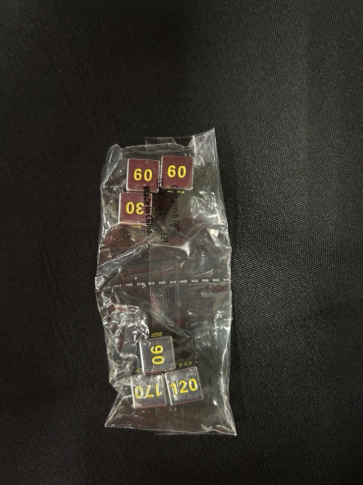Pokemon Trading Card Game 6 Metal Damage Counter Dice Set Purple ...