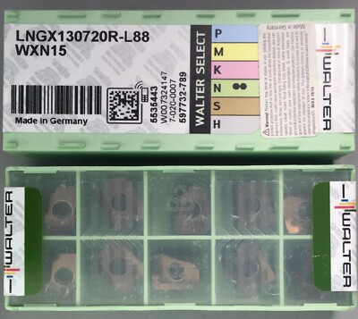 new 10 pack WALTER LNGX 130720R-L88 Carbide Milling Insert; WXN15🎯 ...