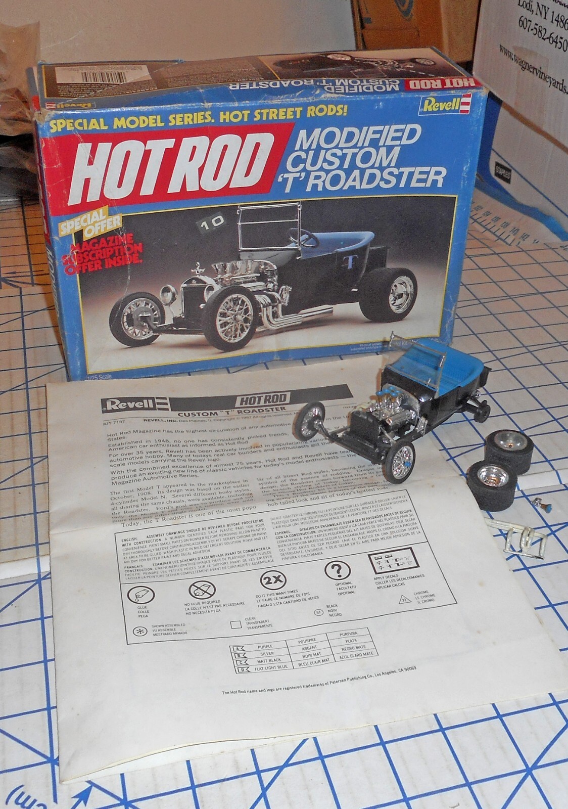 Revell Hot Rod Modified Custom “T” Roadster 1:25 Kit 7137 Box ...