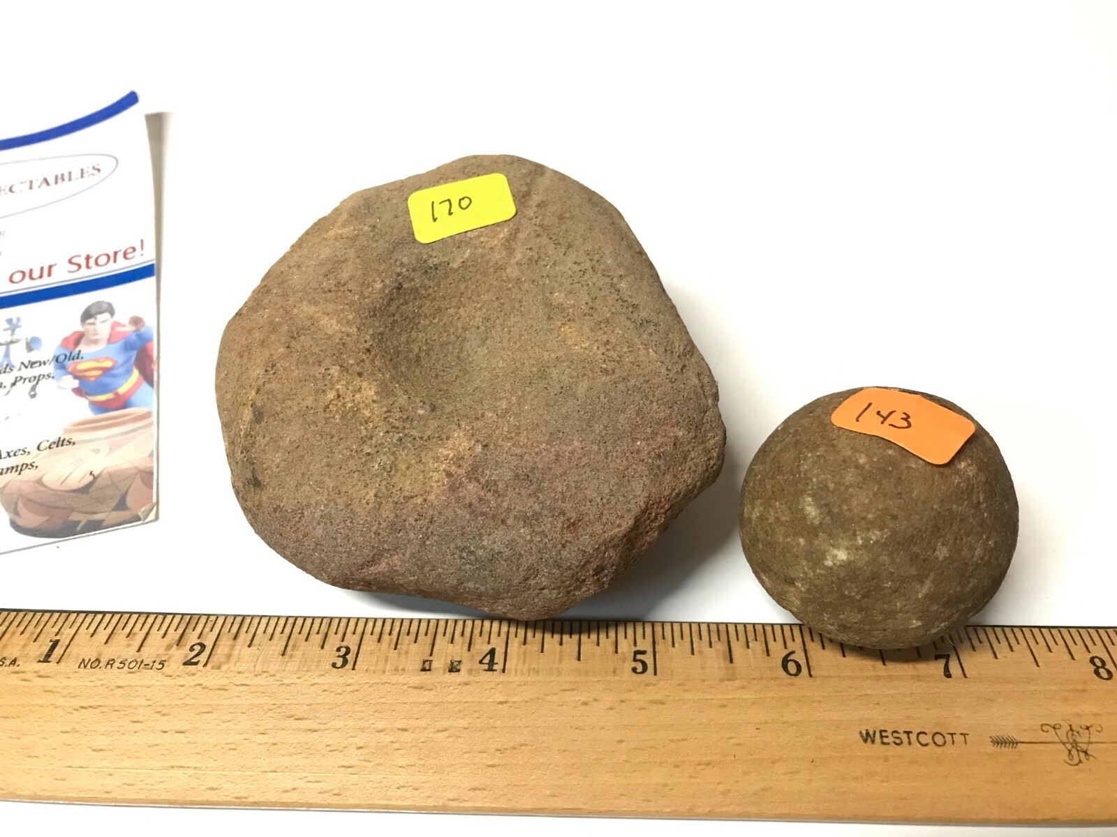 Native American Indian Nutter Cup Stone Grinding Stone & Ball Artifact ...