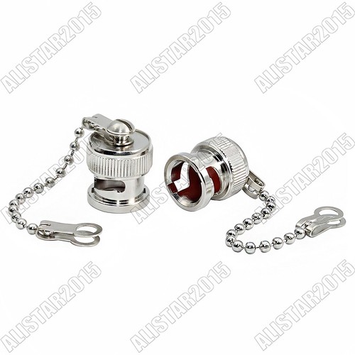 50Pcs Protective Cover Dust Cap For BNC Female Connector Chain Without ...