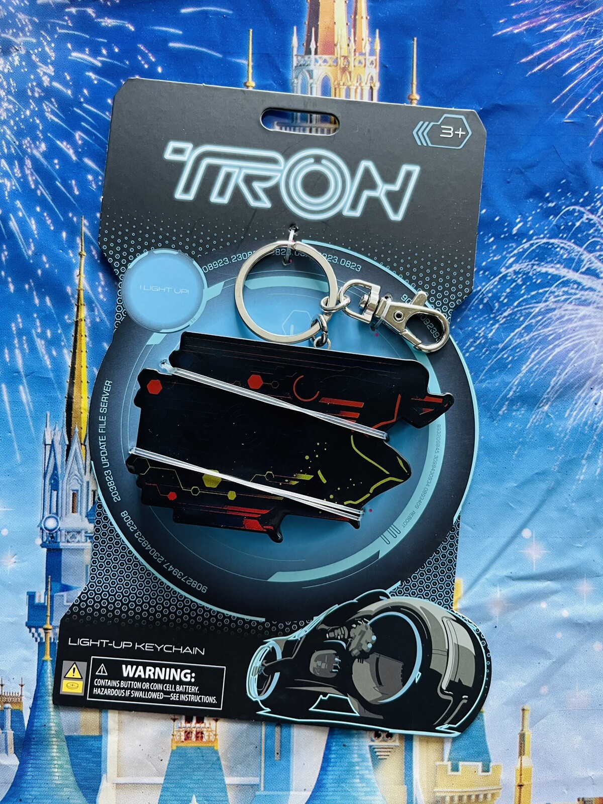 2023 Disney Parks Bag Charm Keychain New Tron Lightcycle Run Logo Light ...