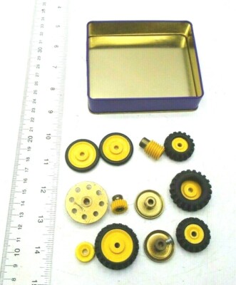 MECCANO Spare Parts Lot of 12 - 1 Dozen Wheels & Various HTF Vintage ...