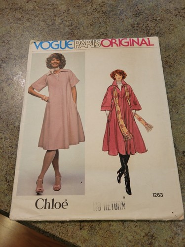 VOGUE Paris Original #1263 Pattern UNCUT Vintage CHLOE Sz 10 | eBay