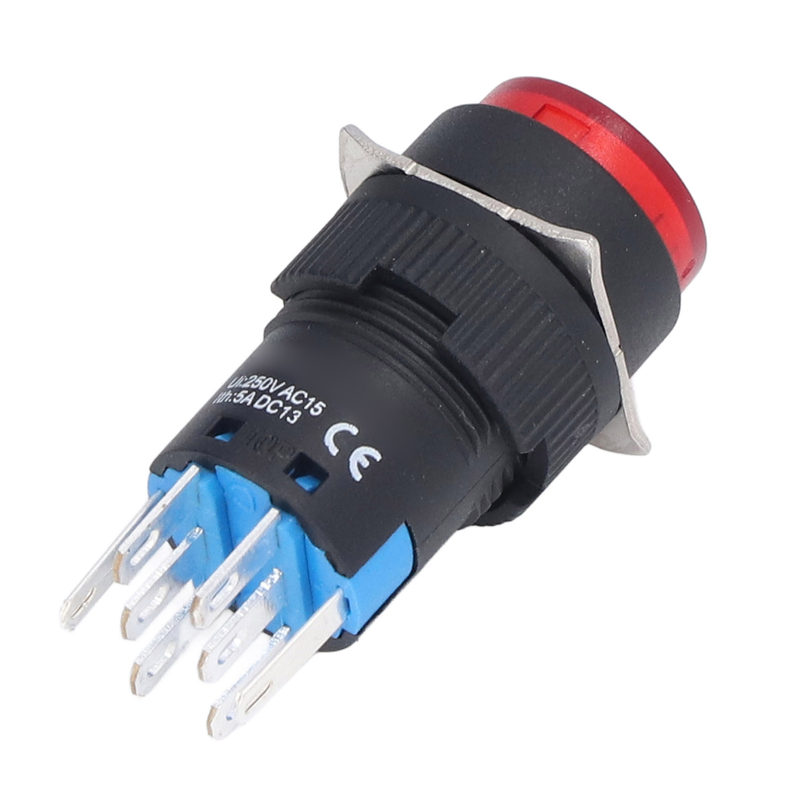 25Pcs Button Switch Momentary Self Locking 8 Pin 16mm Round With Light ...