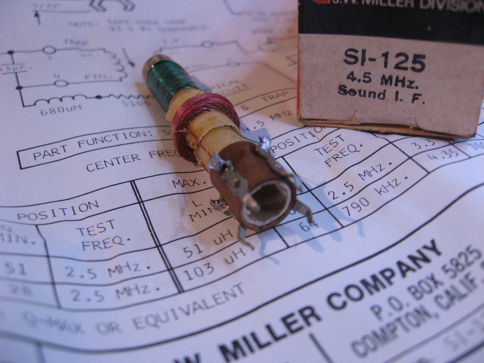 Miller S1-125 Coil Tunable Transformer Second IF 4.5MHz - NOS Qty 1 | eBay