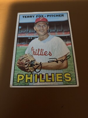 1967 TOPPS BASEBALL #181 Terry Fox, Philadelphia Phillies, EX Rookie ...