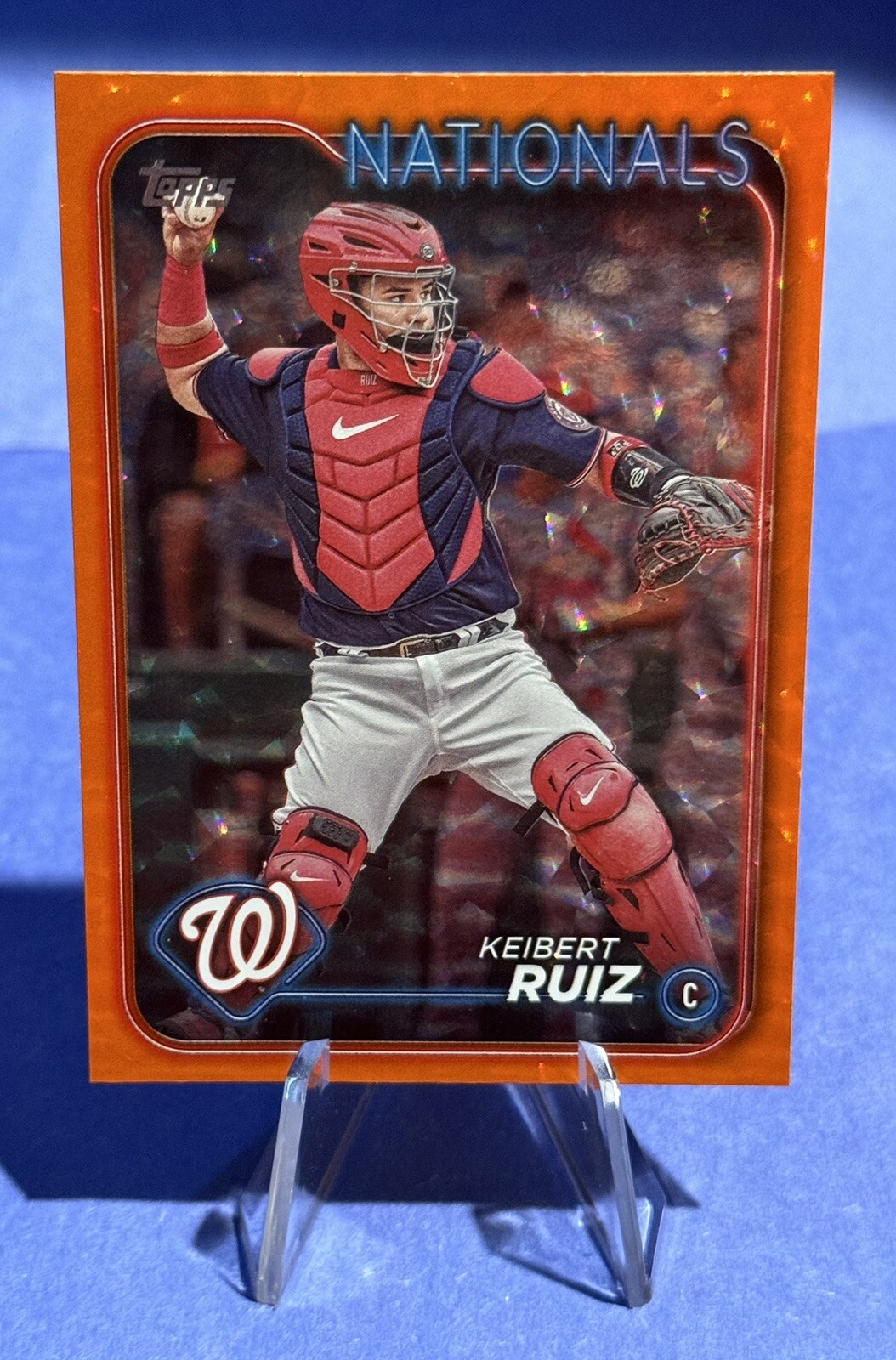 2024 Topps Series 1 Keibert Ruiz Orange Foil /299 Washington Nationals ...
