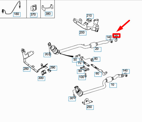 MERCEDES-BENZ E A207 EXHAUST SYSTEM SEAL RING A2044920181 | eBay