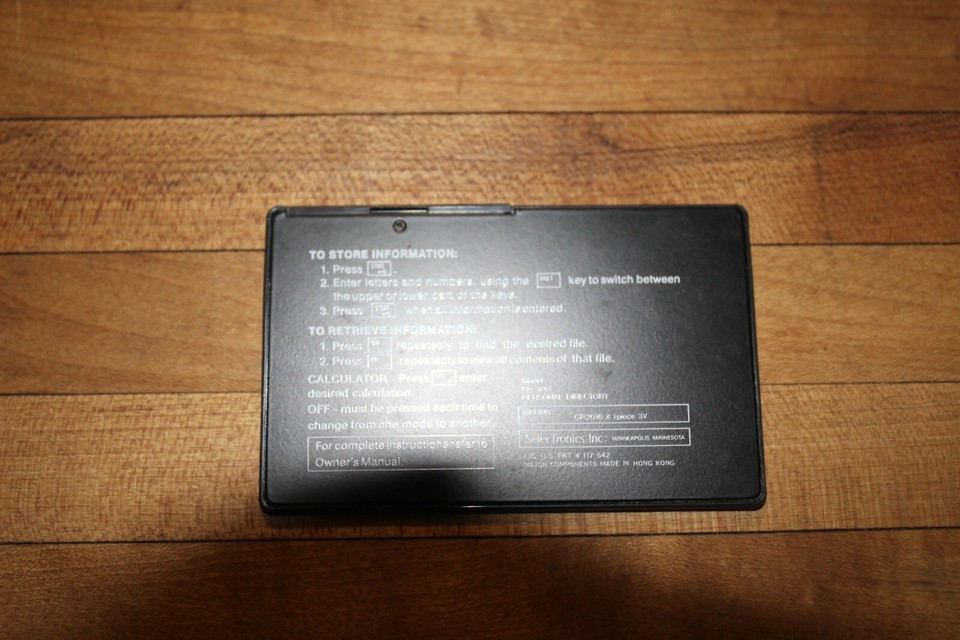 Worlds Smallest Pocket Computer PD-100 Personal Directory SelecTronics ...