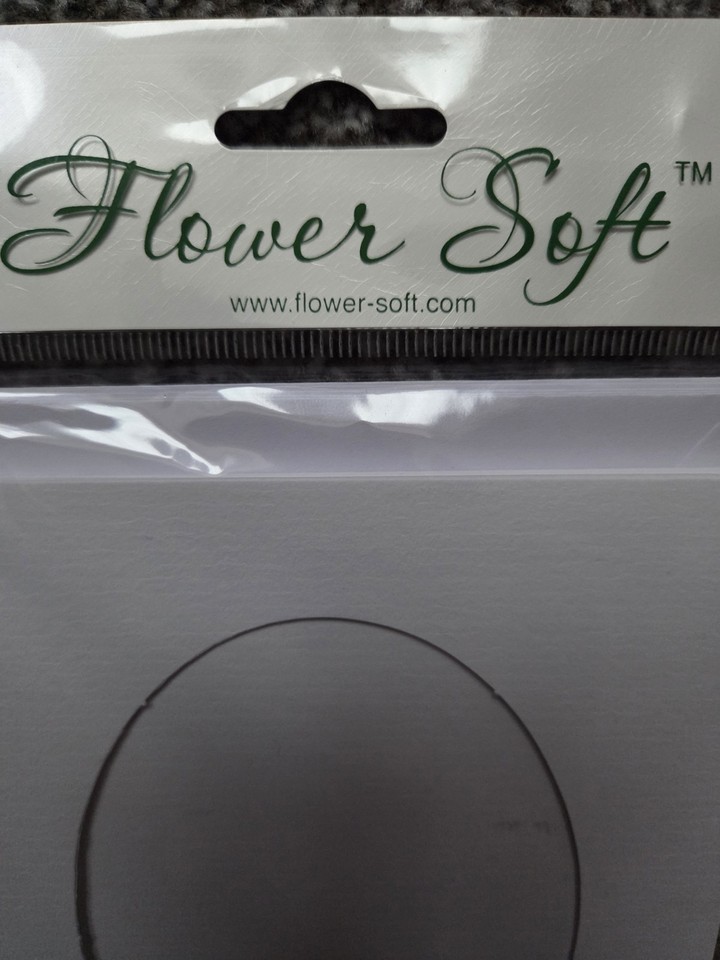 Flower Soft 5 white oval aperture window blank greeting cards ...