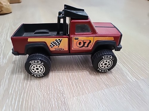 Vtg 1982 Tonka Racing 07 Truck Metal 4x4 Metallic Red & Black | eBay