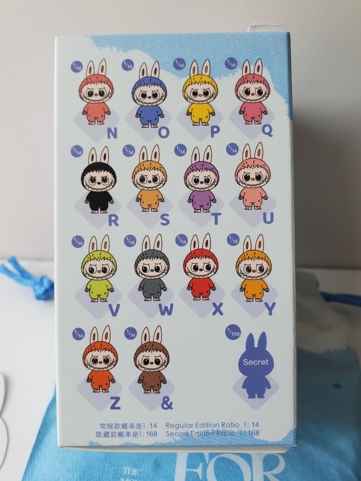 100% AUTHENTIC! Mini Labubu "O" BLUE LETTER Pin For Love PENDANT! POP ...